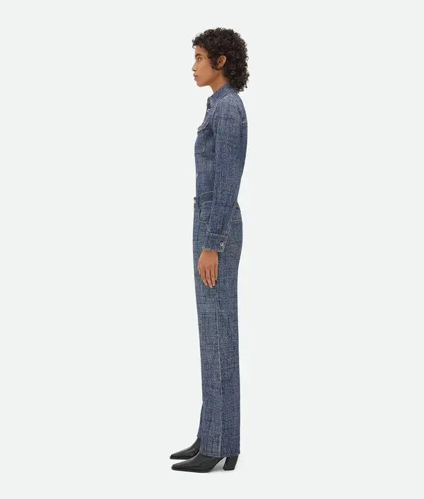 Bottega Veneta Textured Denim Trousers