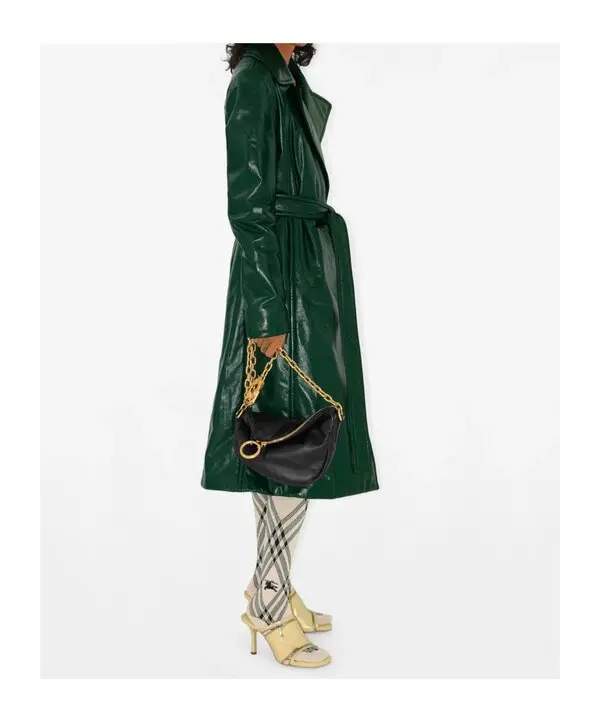 Burberry Knight Chain-linked Small Shoulder Bag - Black
