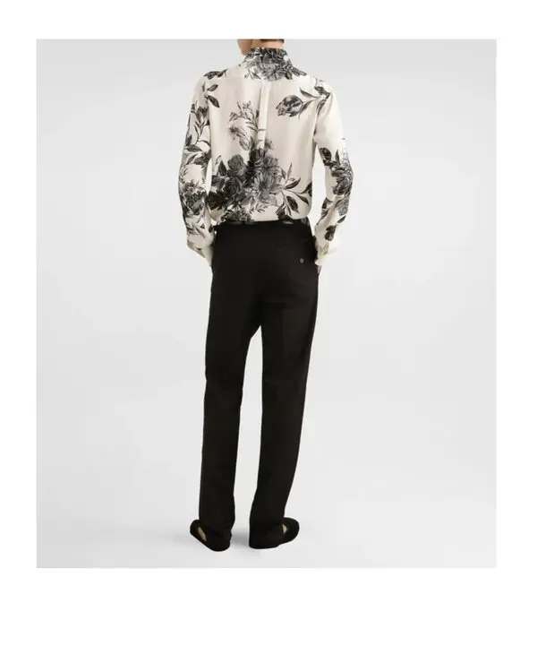 Dolce & Gabbana Dolce Gabbana Flower Bouquet-printed Jacquard Shirt