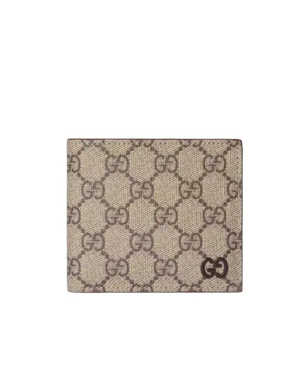 Gucci Monogrammed Bifold Wallet - Beige/ebony