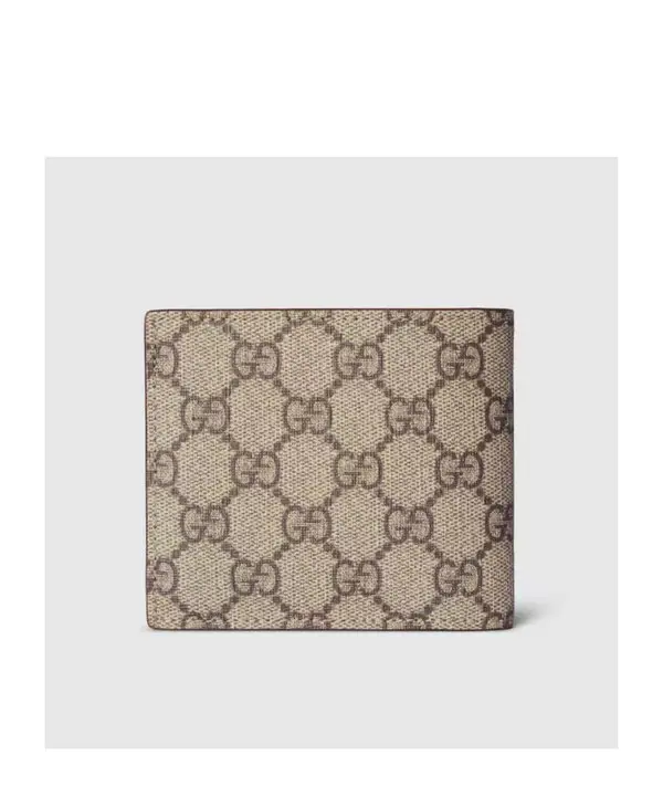 Gucci Monogrammed Bifold Wallet - Beige/ebony