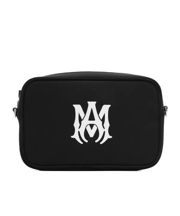 Amiri Logo Print Messenger Bag - Black