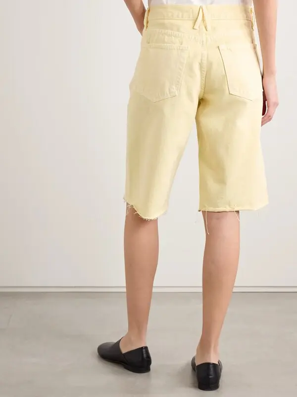SLVRLAKE Mica Frayed Hem Denim Shorts