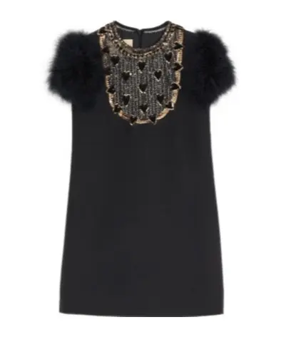 Valentino Garavani Embroidered Hearts Mini Dress