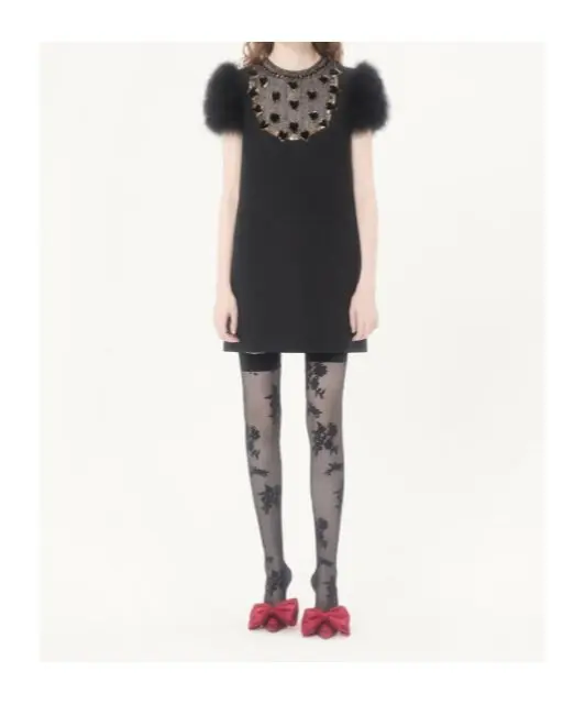 Valentino Garavani Embroidered Hearts Mini Dress