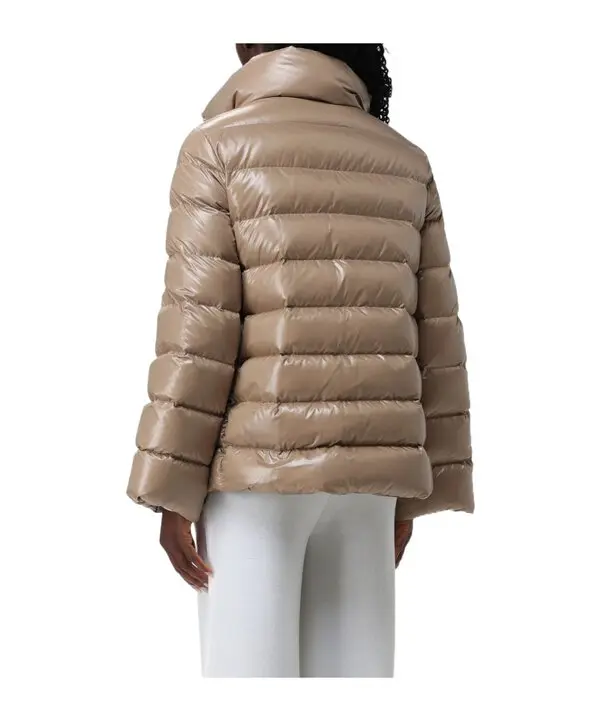FAY Quilted Stand-collar Down Jacket - Brown
