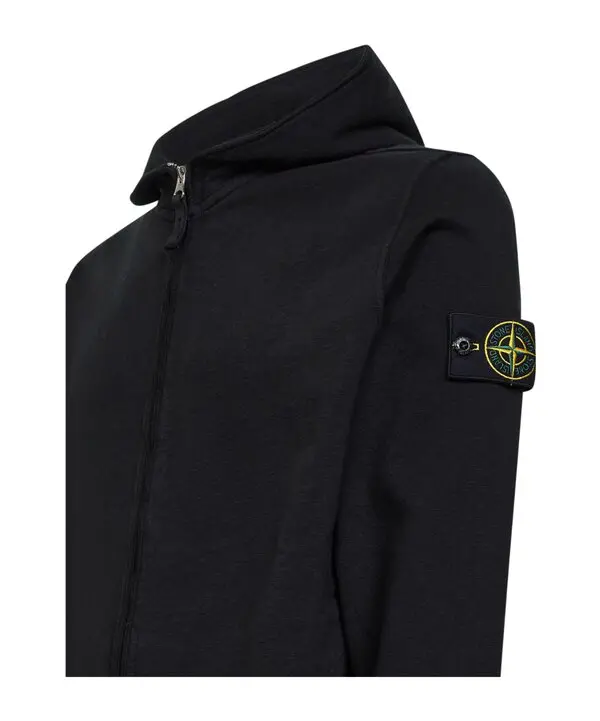 Stone Island Logo Patch Zip-up Hoodie