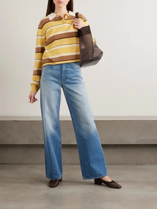 SLVRLAKE Grace High-waisted Wide-leg Jeans - Blue
