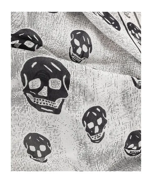 Alexander McQueen Skull Fringed Scarf