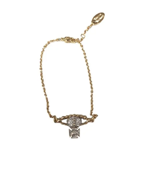 VIVIENNE WESTWOOD Logo Pendant Bracelet - Yellow