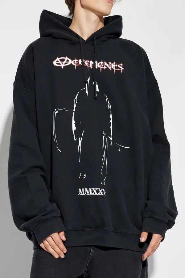 Vetements Graphic Print Cotton Hoodie