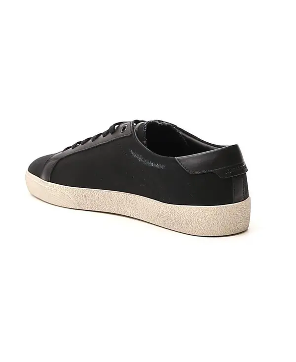 Saint Laurent Court Classic Sl/06 Embroidered Sneakers - Black