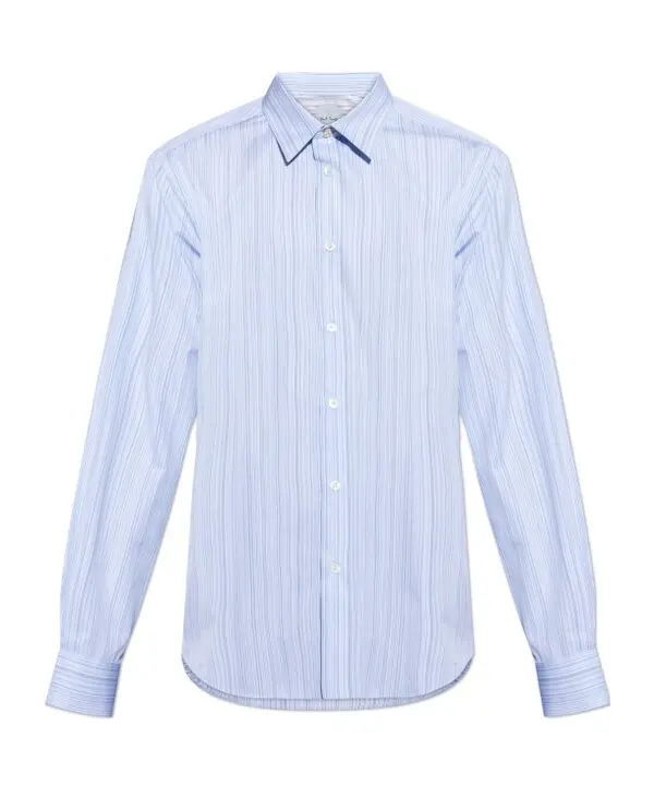 Paul Smith Shirt With Stripe Pattern - Blue