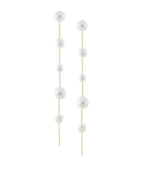 Cult Gaia Gold-tone Pearl Drop Earrings - White