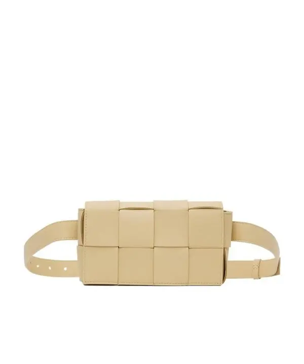 Bottega Veneta Mini Cassette Fanny Pack - Oatmeal