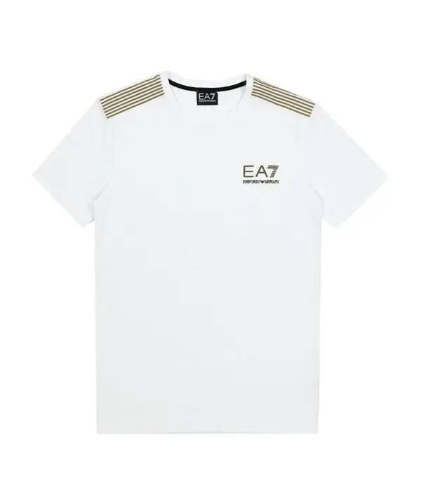 EA7 Logo Round Neck T-shirt - White