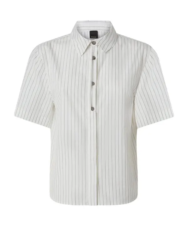 Pinko Striped Short Sleeve Shirt - White