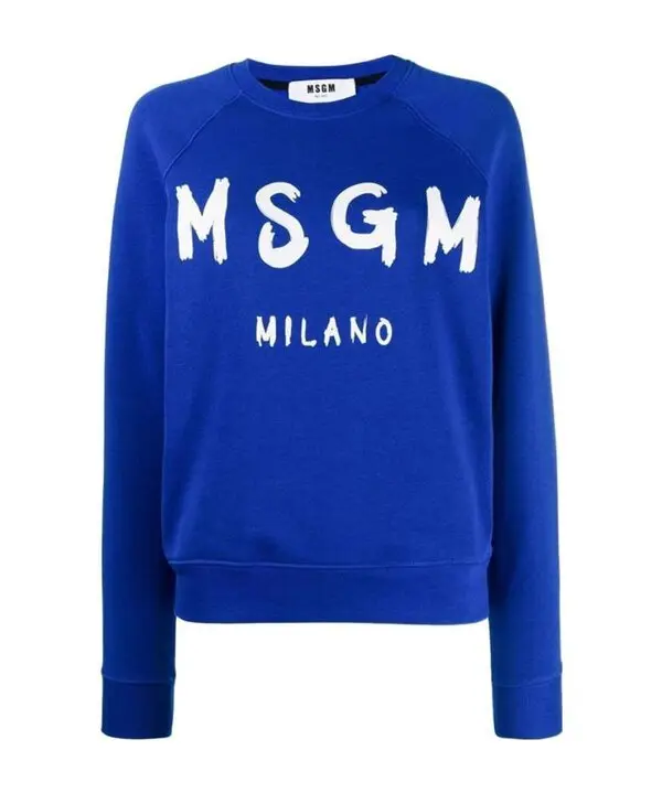 MSGM Printed Logo Sweatshirt - Blue