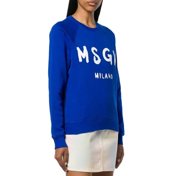 MSGM Printed Logo Sweatshirt - Blue