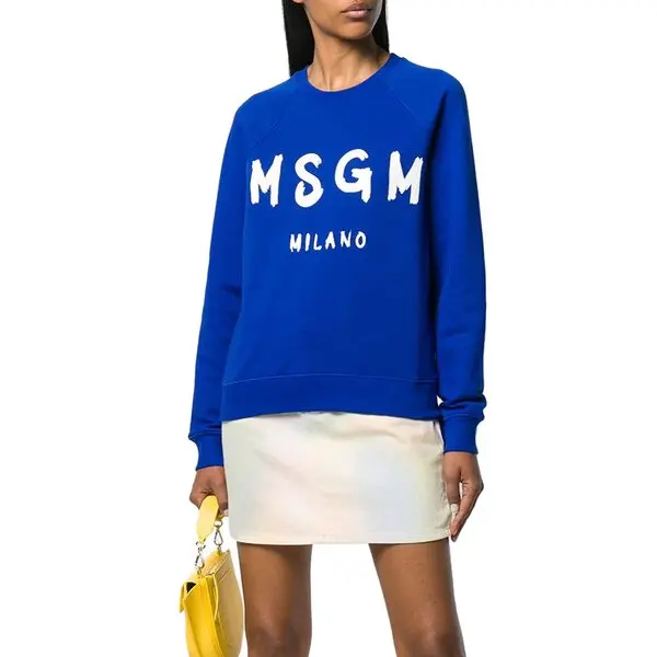 MSGM Printed Logo Sweatshirt - Blue