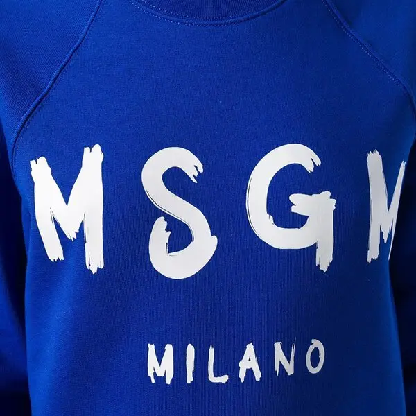 MSGM Printed Logo Sweatshirt - Blue