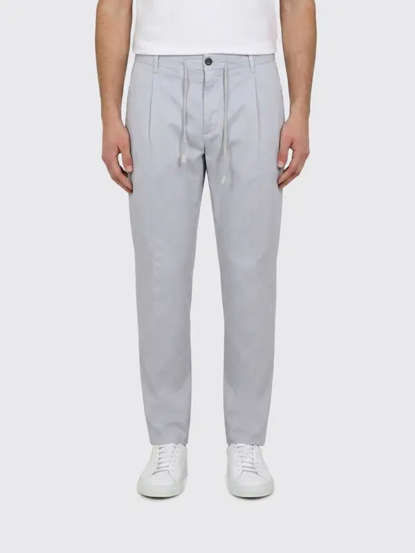 Eleventy Straight-leg Drawstring Trousers - Gray