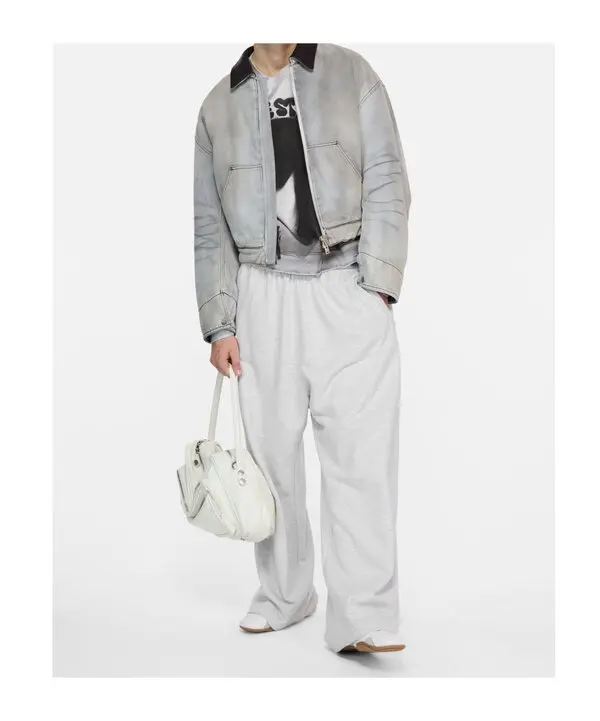 Acne Studios Zip Leather-collar Denim Jacket