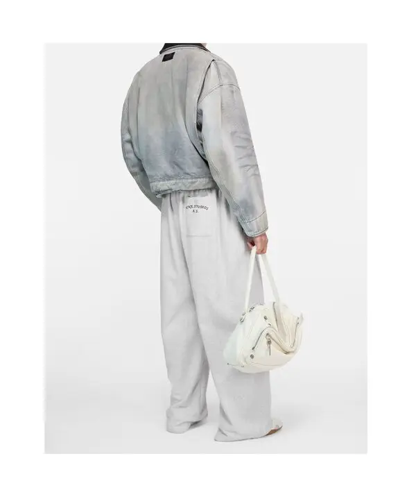 Acne Studios Zip Leather-collar Denim Jacket