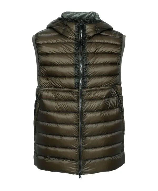 C.P. COMPANY Goggle Detailed Quilted Gilet - Black