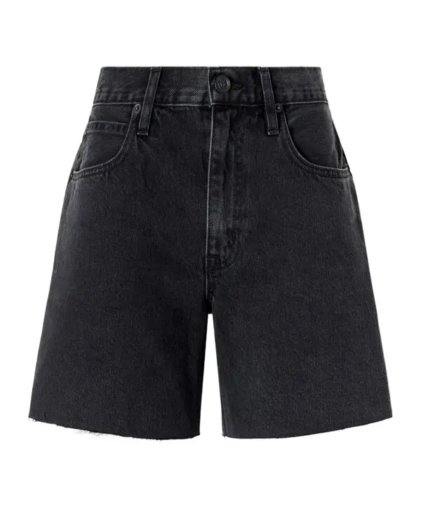 SLVRLAKE Sienna Frayed Denim Shorts - Black