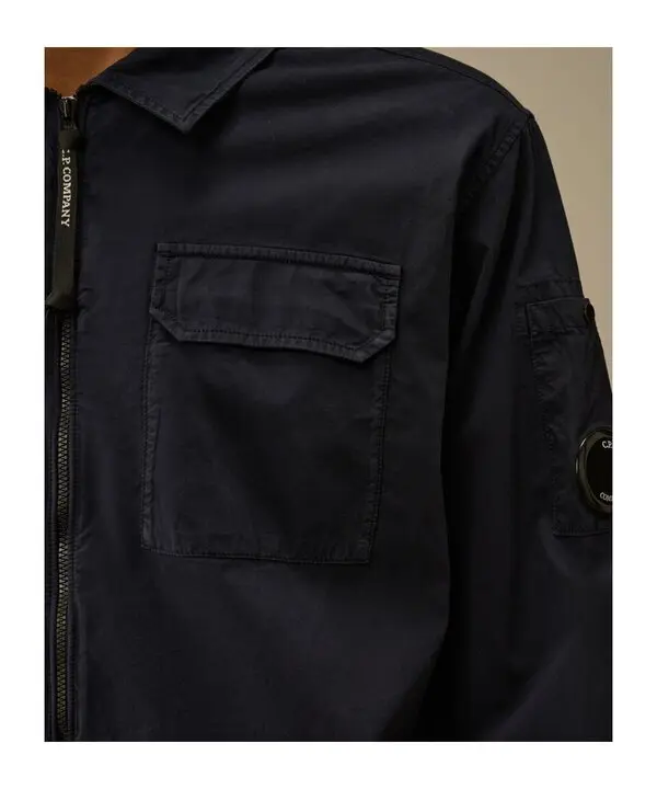 C.P. COMPANY Lens Detailed Zipped Shirt - Black