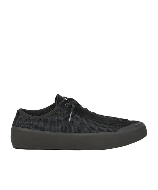 Stone Island Suede And Mesh Low-top Sneakers - Black