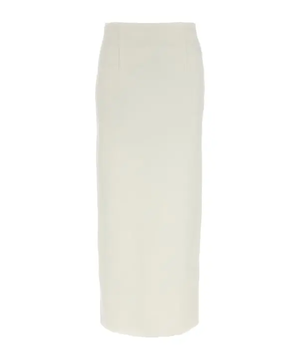 Auralee Slit Midi Skirt - White