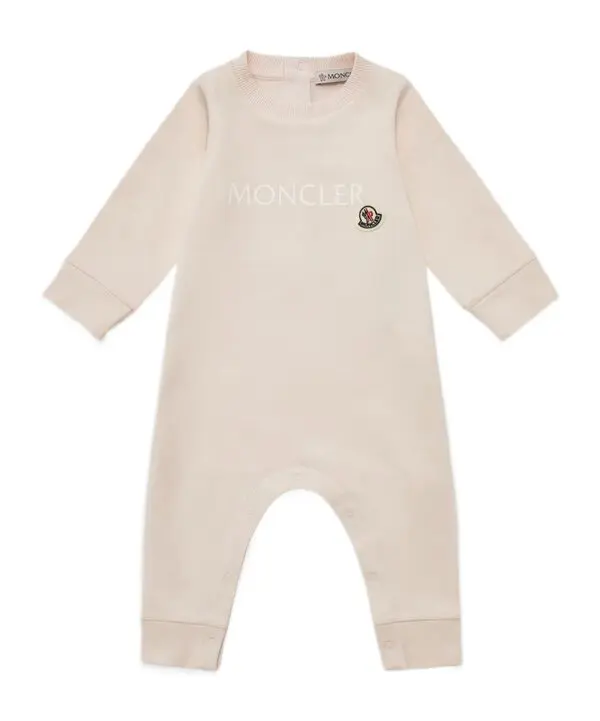 Moncler Logo Baby Grow - Light Pink