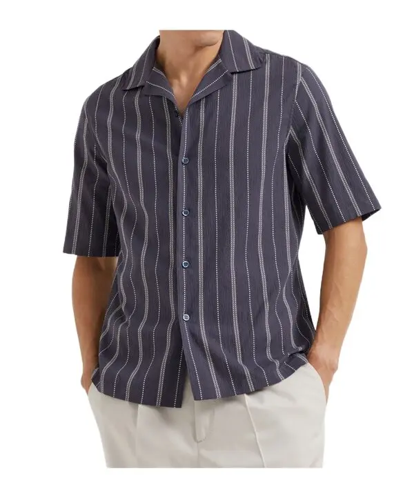 Brunello Cucinelli Striped Short-sleeved Shirt
