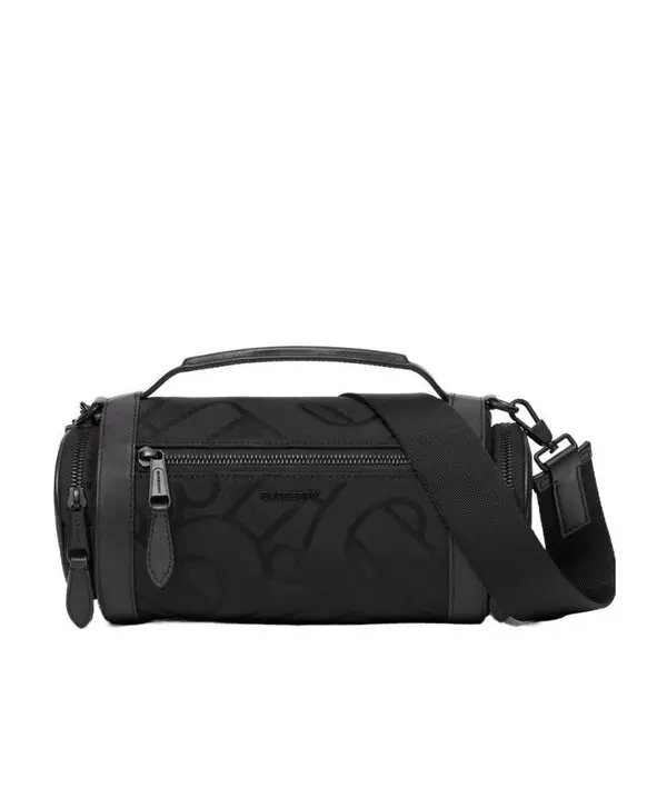 Burberry Monogram-jacquard Cotton-blend Bag - Black