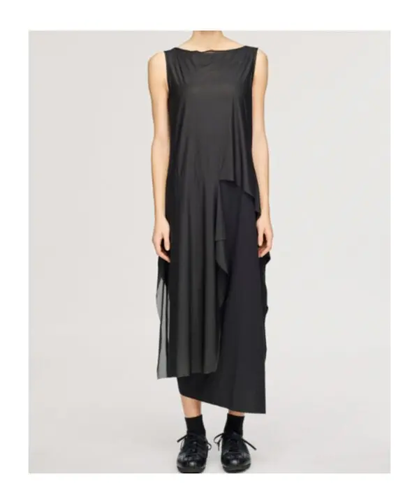 Y3 Asymmetrical Mesh Dress