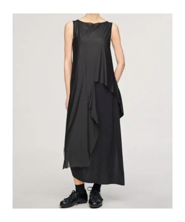 Y3 Asymmetrical Mesh Dress