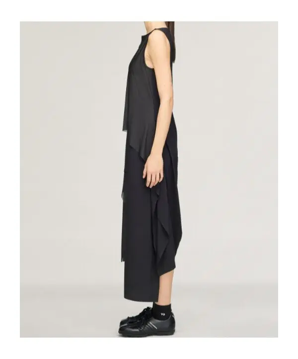 Y3 Asymmetrical Mesh Dress