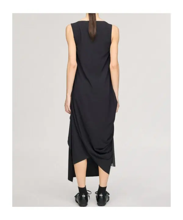Y3 Asymmetrical Mesh Dress