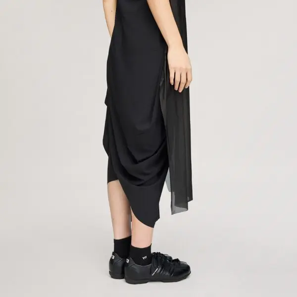 Y3 Asymmetrical Mesh Dress