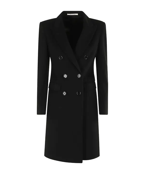 Tagliatore Tailored Double-breasted Long Coat - Black
