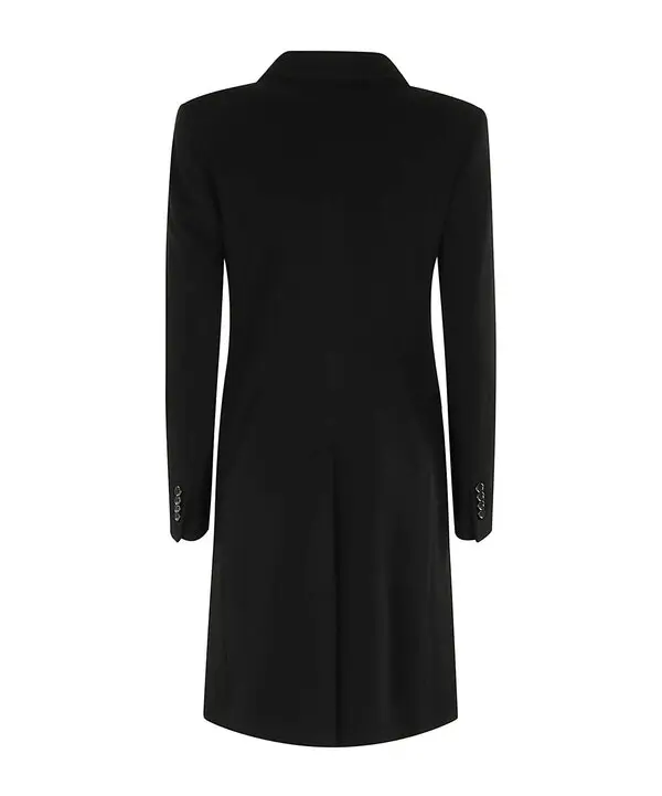 Tagliatore Tailored Double-breasted Long Coat - Black