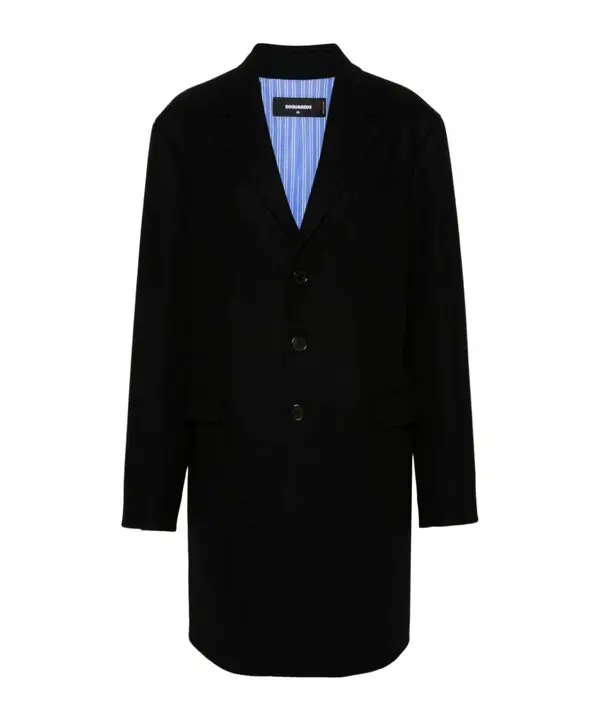 Dsquared2 Single-breasted Coat - Black