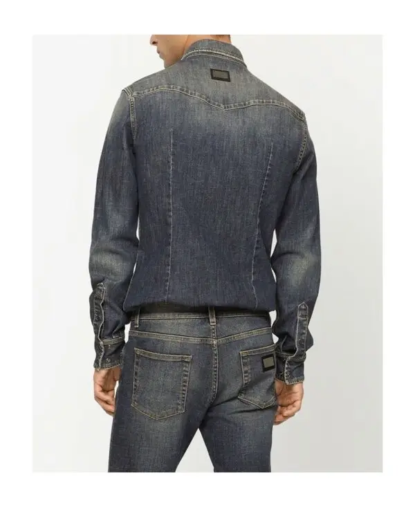 Dolce & Gabbana Dolce Gabbana Collared Button-up Denim Shirt
