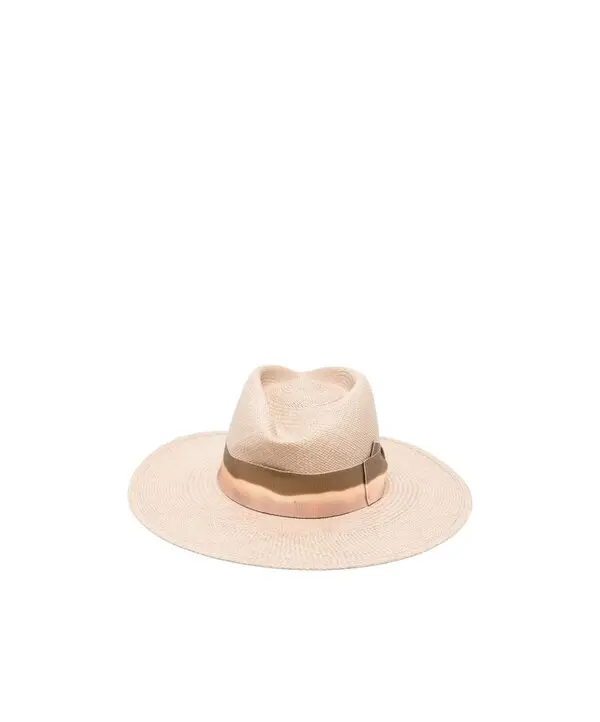 Borsalino Wide-brim Straw Hat - Nude