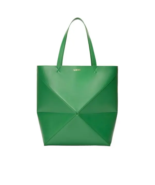 Loewe Puzzle Fold Large Tote Bag - Green