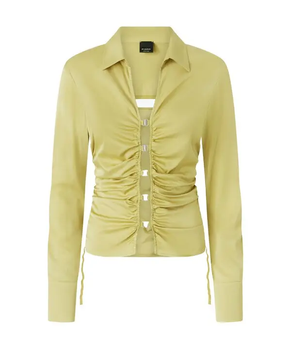 Pinko Ruched Front Opening Shirt - No