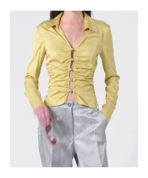 Pinko Ruched Front Opening Shirt - No