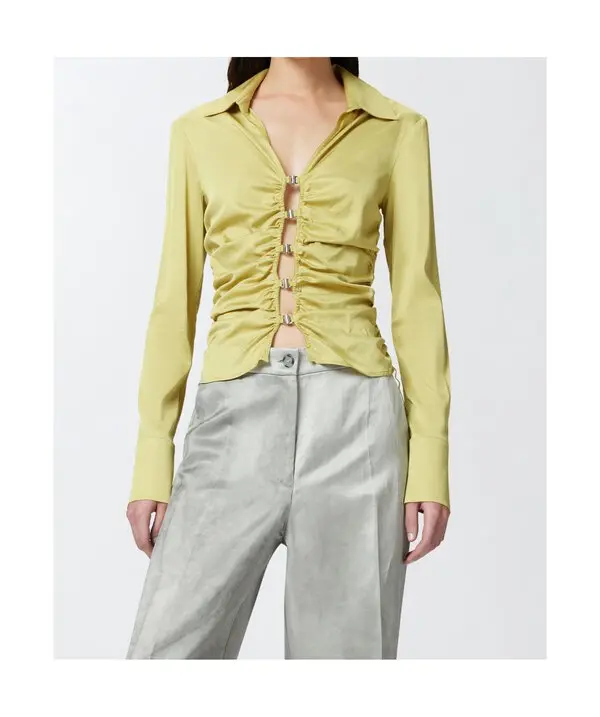 Pinko Ruched Front Opening Shirt